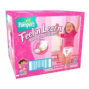 Amazon.com: Pampers Feel 'n Learn Advanced Trainers for Girls 66-Count ...