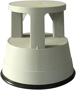 Step Stool Low Stool Round Rolling Ladder Stool with Spring Loaded ...