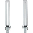 Sunlite PL13/SP41K 13-Watt Compact Fluorescent Plug-In 2-Pin Light Bulb, 4100K Color (2 Pack ...