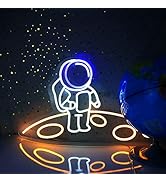 Amazon.com : Vinray Astronaut Neon Sign,Spaceman Standing On The Planet ...