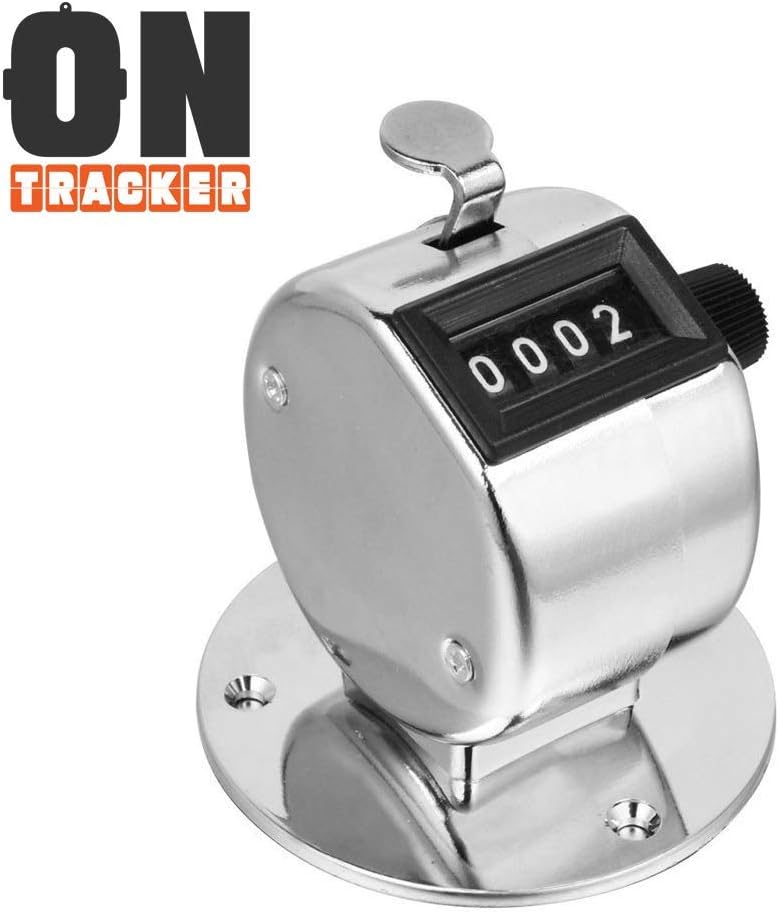 Desk Tally Counter with Base, Metal Mechanical Desktop Counter Clicker ...