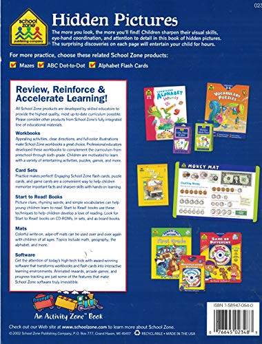 School Zone - Hidden Pictures Workbook - 64 Pages, Ages 5 and - Want It All