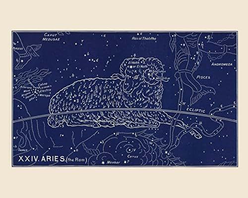 Amazon.com: Aries Zodiac Constellation Map Print: Handmade
