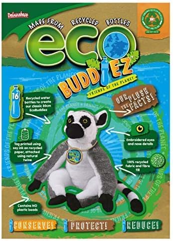 EcoBuddiez – Ring Tailed Lemur from Deluxebase. Large 30cm Soft Plush ...