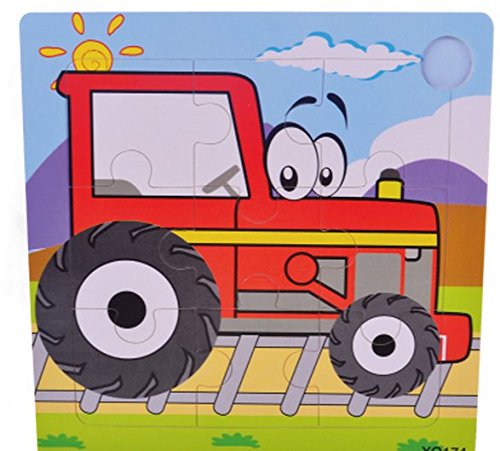 Buy The Best U Want 1 Pcs cartoon Animation Tractor Wooden Jigsaw buy-the-best-u-want-1-pcs-cartoon-animation-tractor-wooden-jigsaw