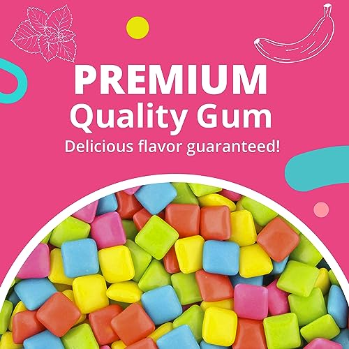 Chiclet Gum Tabs - Fun In The Sun Assorted Colors - Tropical Fruits Flavors Chewing Gums ...