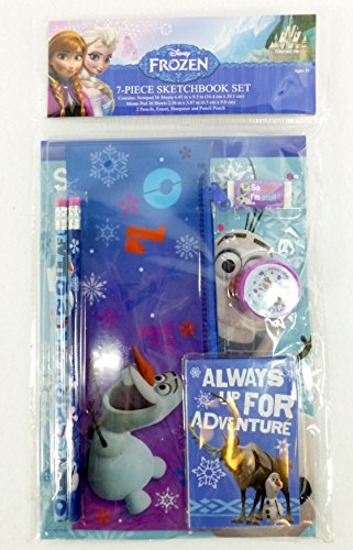 Buy Disney Frozen 7 Piece Sketchbook Set; Olaf Pencil Pouch, Some ...