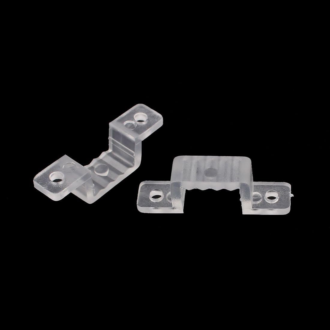 sourcing map 15mm x 7mm Plastic LED Light Strip Fixing Mounting Bracket ...