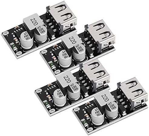 USB Buck Converter, DROK 4pcs DC-DC Step Down Module 6-32V 12V 24V to 5V QC 3.0 Charging Module ...