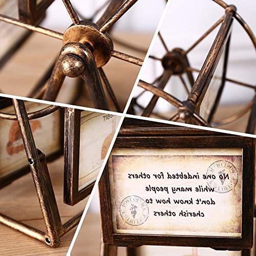 MLADEN Retro Vintage Family Photo Frames DIY Ferris Wheel Rotatable ...