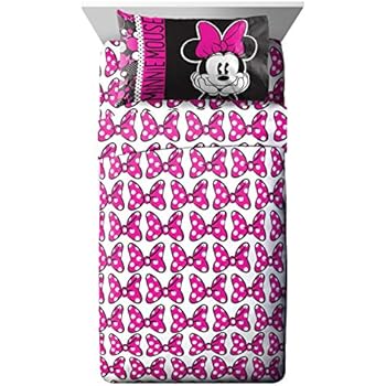Amazon.com: Jay Franco Disney Minnie Mouse Faces Full Sheet Set - 4 ...