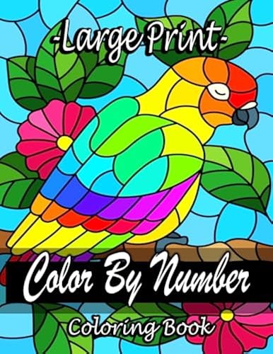 Large Print Color By Number Coloring Book: Easy Large Print Color By ...