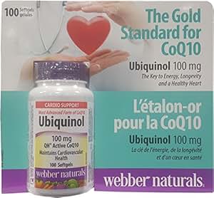 Webber Naturals Ubiquinol, 100 Count: Amazon.ca: Grocery