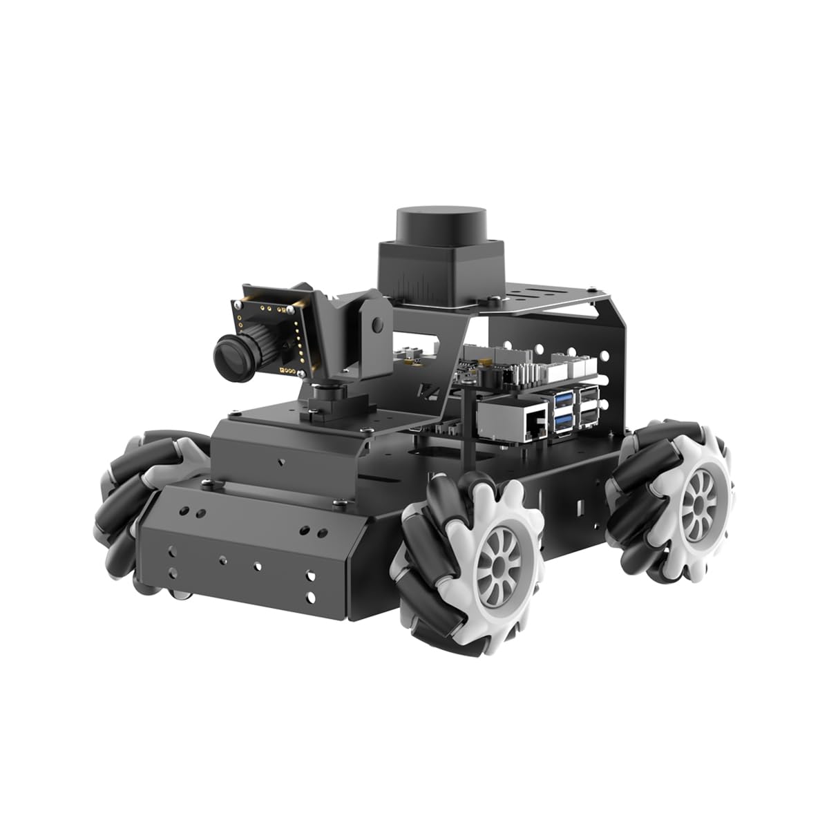 Robot Car For Raspberry Pi 5 ROS2 Programmable AI Vision Smart Robot Kit 360° Movement Chassis ...