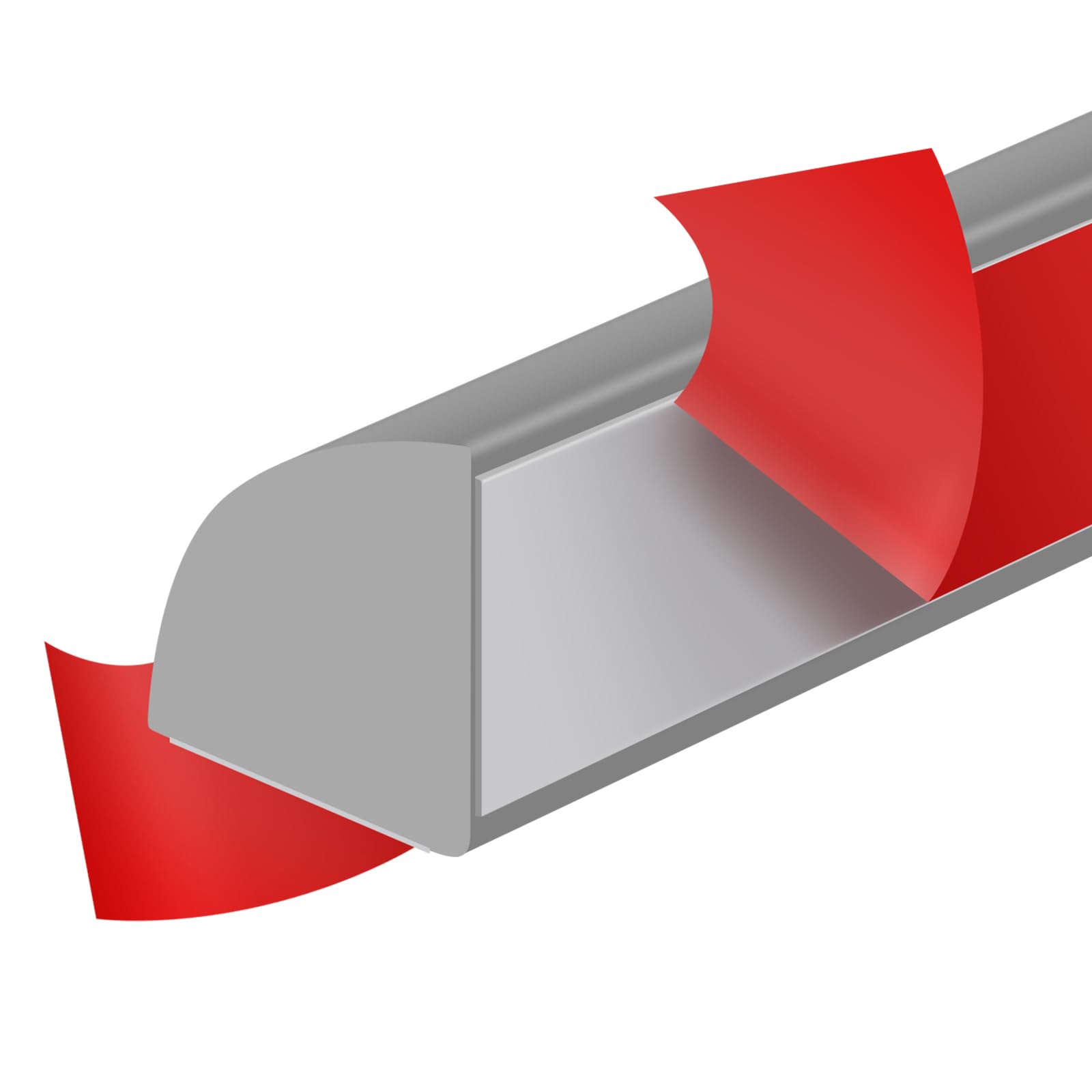 Flexible Quarter Round Molding Peel and Stick Rubber Quarter Round Trim ...