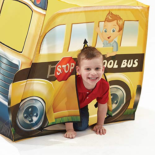 Playhut® School Bus EZ Vehicle Pop-Up Play Tent – Easy Pop-Up and Fold ...