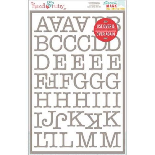 Buy Hazel & Ruby Stencil Peel Away Alphabet Sheets with Brush Script-1 ...