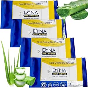 Amazon.in: Buy Dyna Pack of 4 Wet Wipes with Aloe Vera Extract. 32 x ...