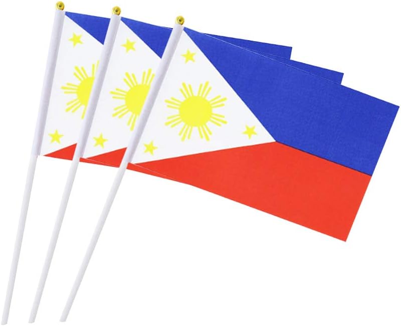 Philippines Flag Filipino Hand Held Small Stick Mini Flags for Sport ...