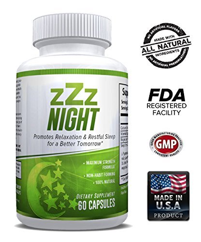 zZz Night Natural Sleep Aid - Non-Habit Sleeping Pills with Melatonin ...