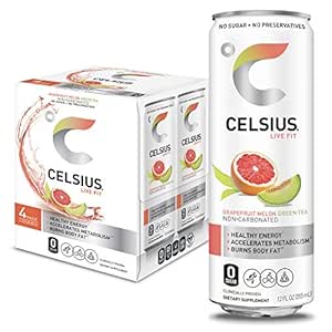 Amazon.com : CELSIUS Grapefruit Melon Green Tea Non-Carbonated Fitness ...