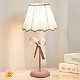 OROILUPU Pink Bow Lamp for Girls Room, Cute Coquette Table Lamp with ...