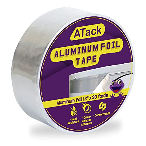 ATack Aluminum Foil Reflective Duct Tape, 2 Inches x 30 Yards, High ...