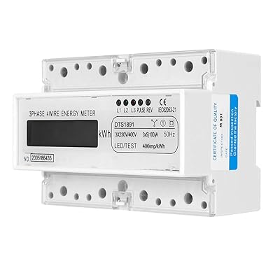 Buy 3‑Phase KWh Energy Meter 4‑Wire DIN Rail Electric Meter with Power ...