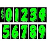 Amazon.com - EZ Line Vinyl Decals for Cars Red and Yellow Large Number ...