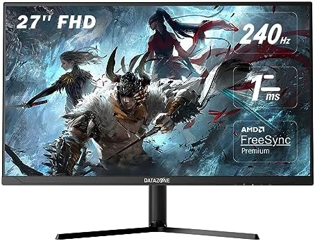 27 Inch Flat Gaming Monitor, 240 Frame and 1ms FreeSync Premium ...