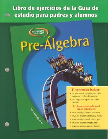 Pre-Algebra, Spanish Parent and Student Study Guide Workbook: McGraw ...