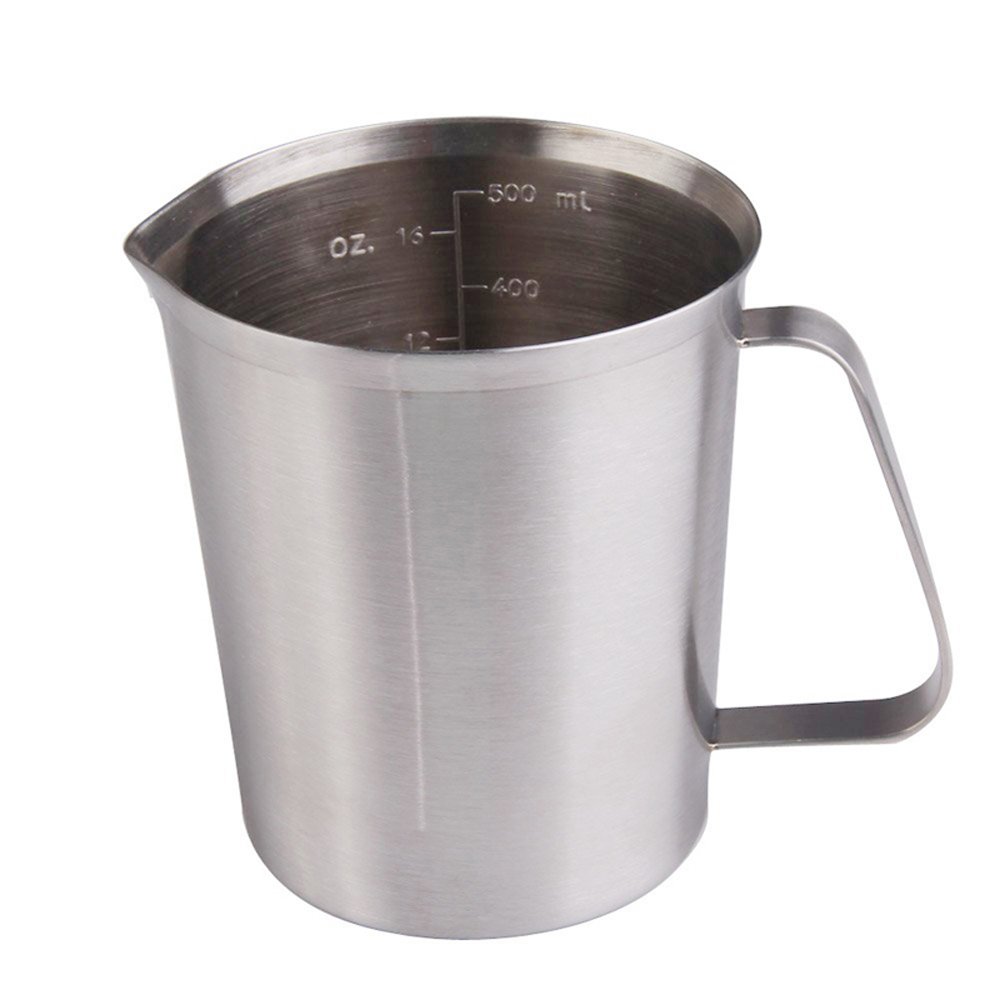 asentechuk® Edelstahl Messbecher Milch Kaffee Aufschäumen Krug Krug mit ...