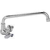 Swing Spout Brass Wok Range Faucet, Commercial Grade Wall Mounted ...