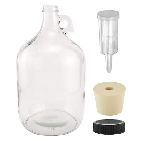 Mua 1G-38-ST-3P-1 1 Gallon Glass Fermenting Jug with Handle, 6.5 Rubber ...