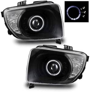 Amazon.com: For Honda Element 03-06 Halo Projector Headlights Black ...