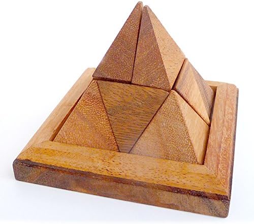 Logica Puzzles, art. PYRAMID 9 PCS - Wooden Brain Teaser - Difficulty 3 ...