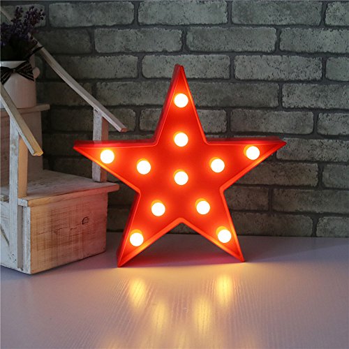 Marquee Light Star Shaped LED Plastic Sign-Lighted Marquee Star Sign ...
