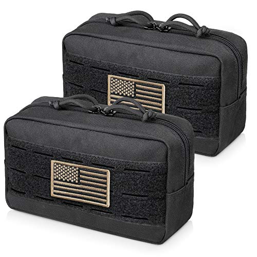 WYNEX Tactical MOLLE Utility Pouch, EDC Horizontal Admin Pouches ...