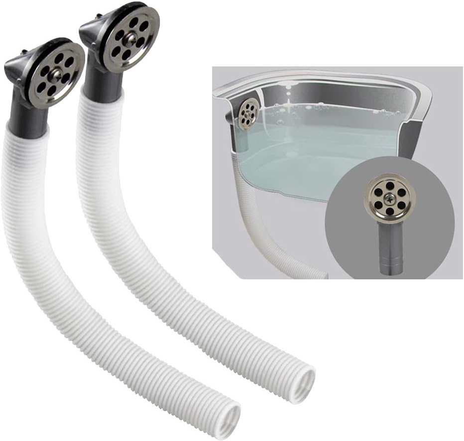 2X Overflow Pipes, Overflow Tube for Sink Extendible, Circular ...