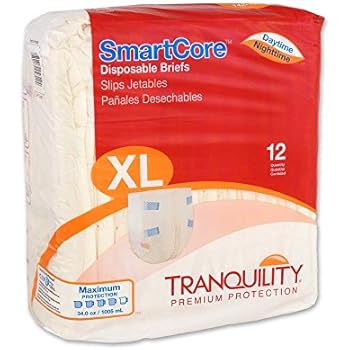 Amazon.com: Tranquility SmartCore Disposable Briefs- X-Large, Beige ...