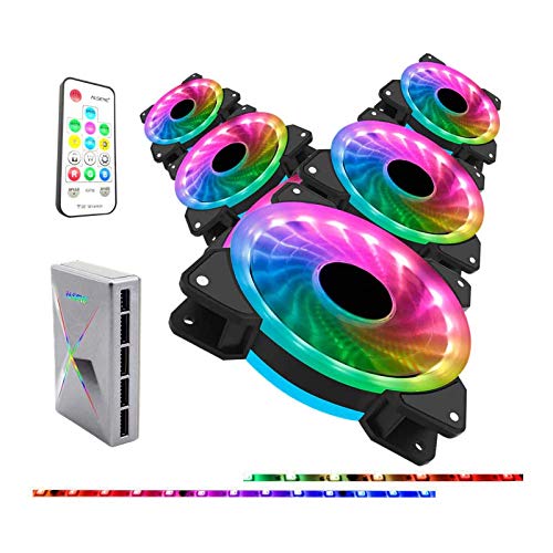RGB Fans 120mm 3 Pack Gaming PC Fans High Performance PC Cooling Fan ...