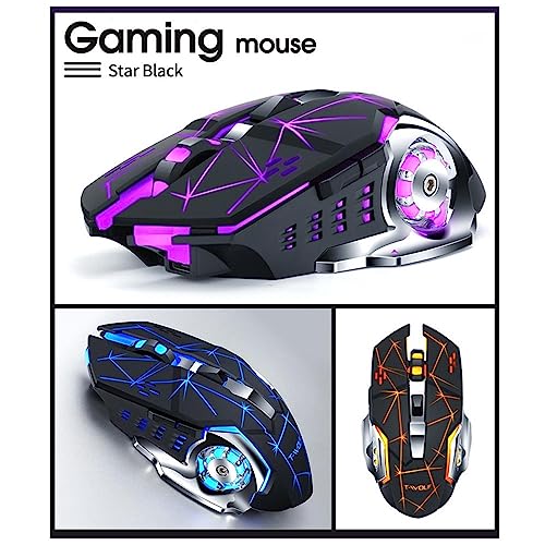 Atrasee Dual Mode Wireless Bluetooth Gaming Mouse Rechargeable RGB ...