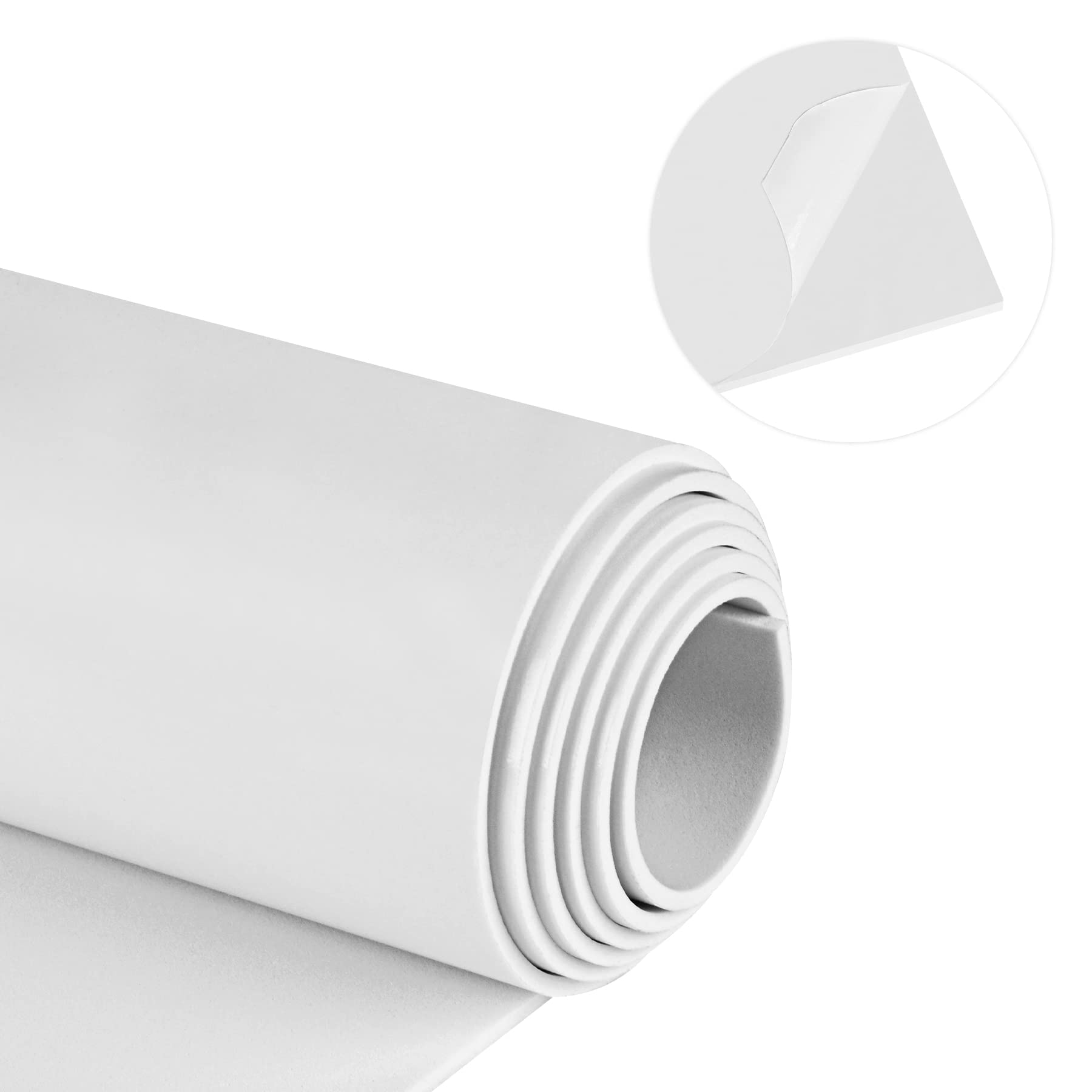 Neoprene Sponge Rubber Foam Sheets with Adhesive Backing, 12" x 60" x 1 ...
