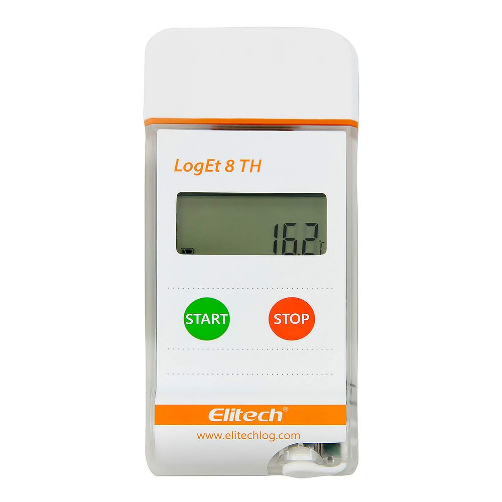 Elitech LogEt 8 TH Temperature and Humidity Data Logger Reusable PDF Report USB Port 16000 ...