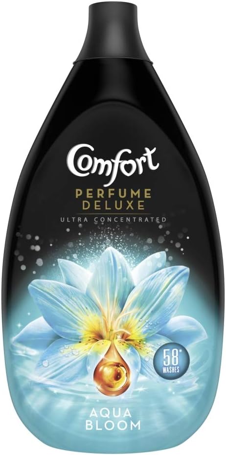 Comfort Perfume Deluxe Aqua Bloom Fabric Conditioner 58 Wash, 870 ml ...