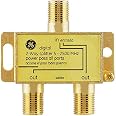GE Digital 2-Way Coaxial Cable Splitter, 2.5 GHz 5-2500 MHz, RG6 ...