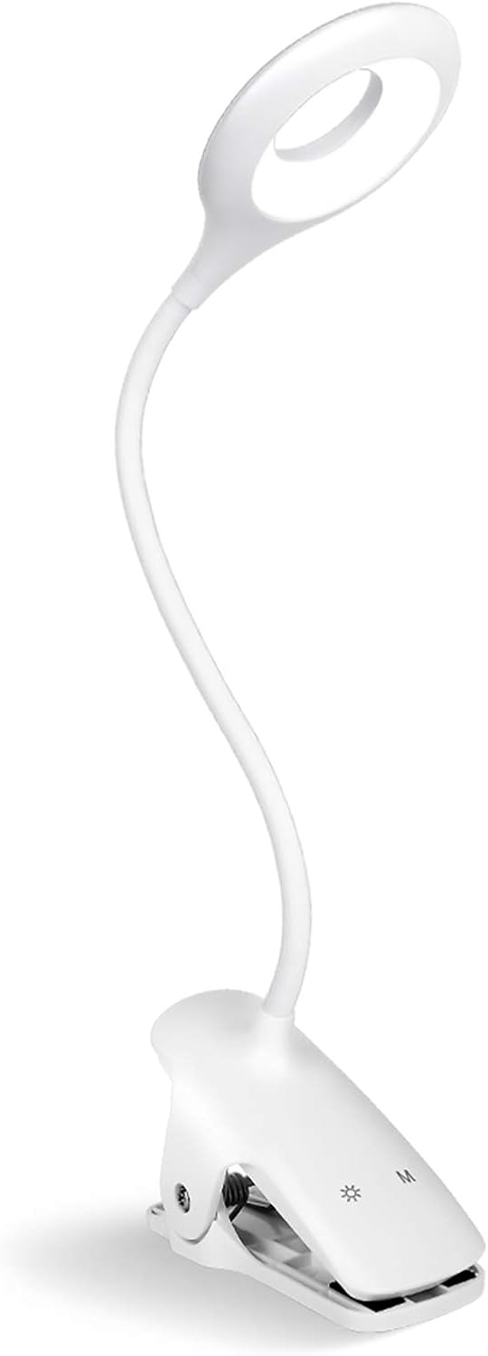 Semlos Leselampe, 28 LED-Klemmleuchte USB Wiederaufladbare Dimmbar ...