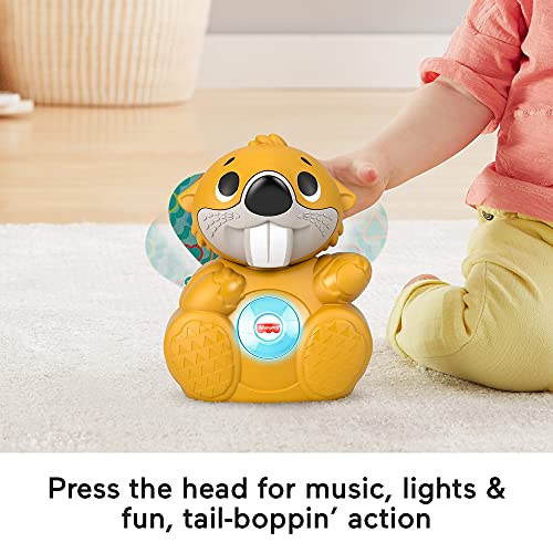 Fisher-Price Linkimals Boppin’ Beaver - UK English Edition, Light-up ...