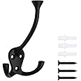 Amazon.com: HARPOON 5 Pack Heavy Duty Three Flared Prongs Coat Hooks ...