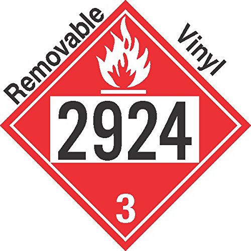GC Labels-P309c2924, Flammable Class 3 UN2924 Removable Vinyl DOT ...